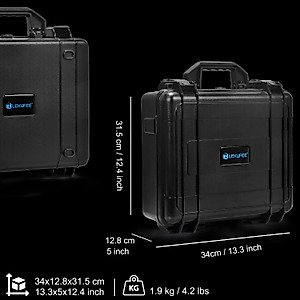 Lekufee Waterproof Hard Case Compatible with DJI Air 2S(DJI RC)/Mavic Air 2 Combo/DJI RC/DJI RC N1 and DJI Mavic Air 2S Drone Accessories(Case Only)