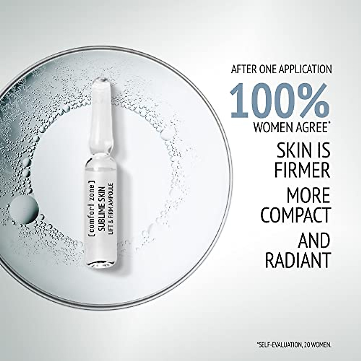 [ comfort zone ] Sublime Skin Lift & Firm Ampoules, With Anti-Wrinkle Peptide And Macro Hyaluronic Acid, Firm, Plump And Smooth, 7 ct.