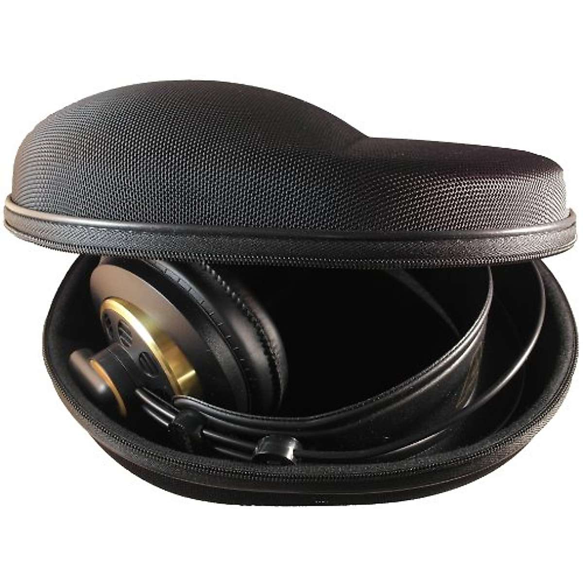 XL CASEBUDi Hard Headphone Case | Compatible with AKG, Audio Technica, Sony, Sennheiser, Turtle Beach & More | Black Ballistic Nylon