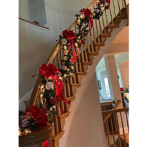 12-Pack Christmas Bows | Premium Handmade with 2.5" Red Velvet Gold Wired Edge Ribbon | Fluffy Not Flat | Indoor Outdoor Handmade Wreath Bows | The Handmade Bow