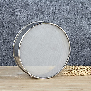 Xpanal Flour Sieve Fine Mesh, 6" Stainless Steel 60 Mesh Round Flour Sifter for Baking Cake Bread