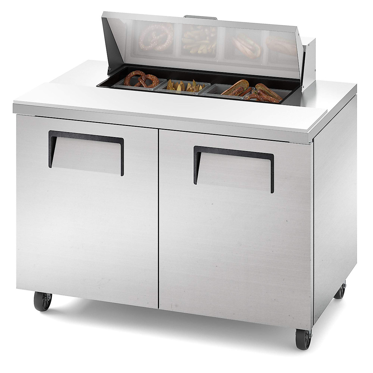 Thirteen Chefs Prep Table Cutting Board Replacement - White Plastic 48 x 11.75 x 0.5 Inch Compatible with True, Delfield, and Randell Models - Commercial Grade Poly for Restaurant Kitchen