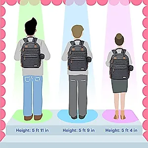 iniuniu Diaper Bag Backpack, 4 in 1 kit Large Unisex Baby Bags for Boys Girls, Waterproof Travel Back Pack with Diaper Pouch, Washable Changing Pad, Pacifier Case and Stroller Straps, Dark Gray