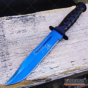 Tactical Knife Survival Knife Hunting Knife Fixed Blade Knife Combo Razor Sharp Edge Camping Accessories Camping Gear Survival Kit Survival Gear Tactical Gear 52319 (Blue)
