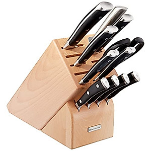 WÜSTHOF CLASSIC IKON Twelve Piece Knife Block Set | 12-Piece German Knife Set | Precision Forged High Carbon Stainless Steel Kitchen Knife Set with 15 Slot Wood Block – Model