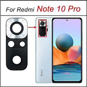 LNONLS 2 Pack Back Rear Camera Glass Lens Cover Replacement for Xiaomi Redmi Note 10 Pro Max 4G with Adhesive and Repair Toolkit (Note10 Pro/Pro Max 4G)