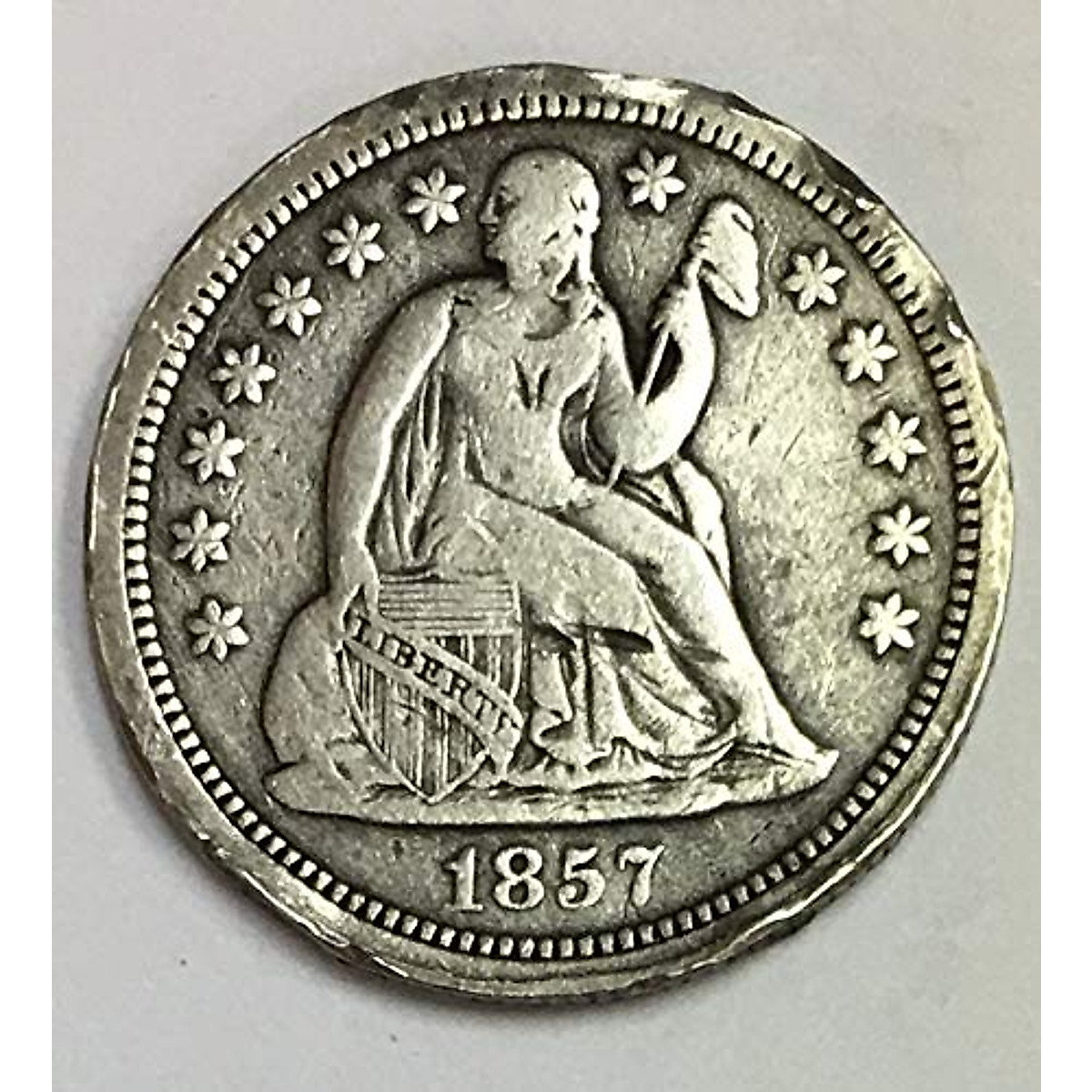 1857 P Liberty Seated Dime VF