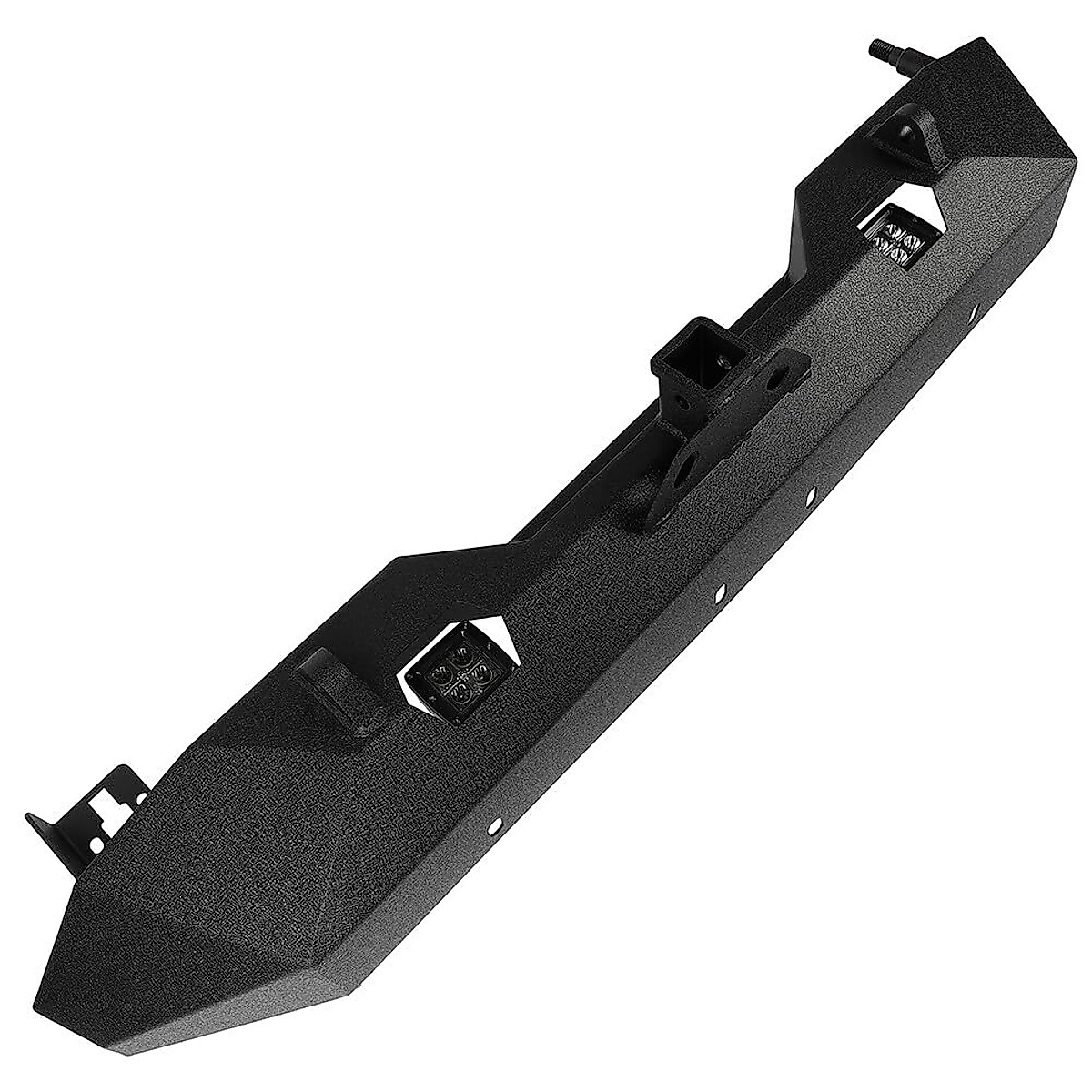 cciyu Rront Bumper and Rear Bumper Compatible for Jeep 2007-2018, Wrangler JK with D-ring with and Tire Carrier