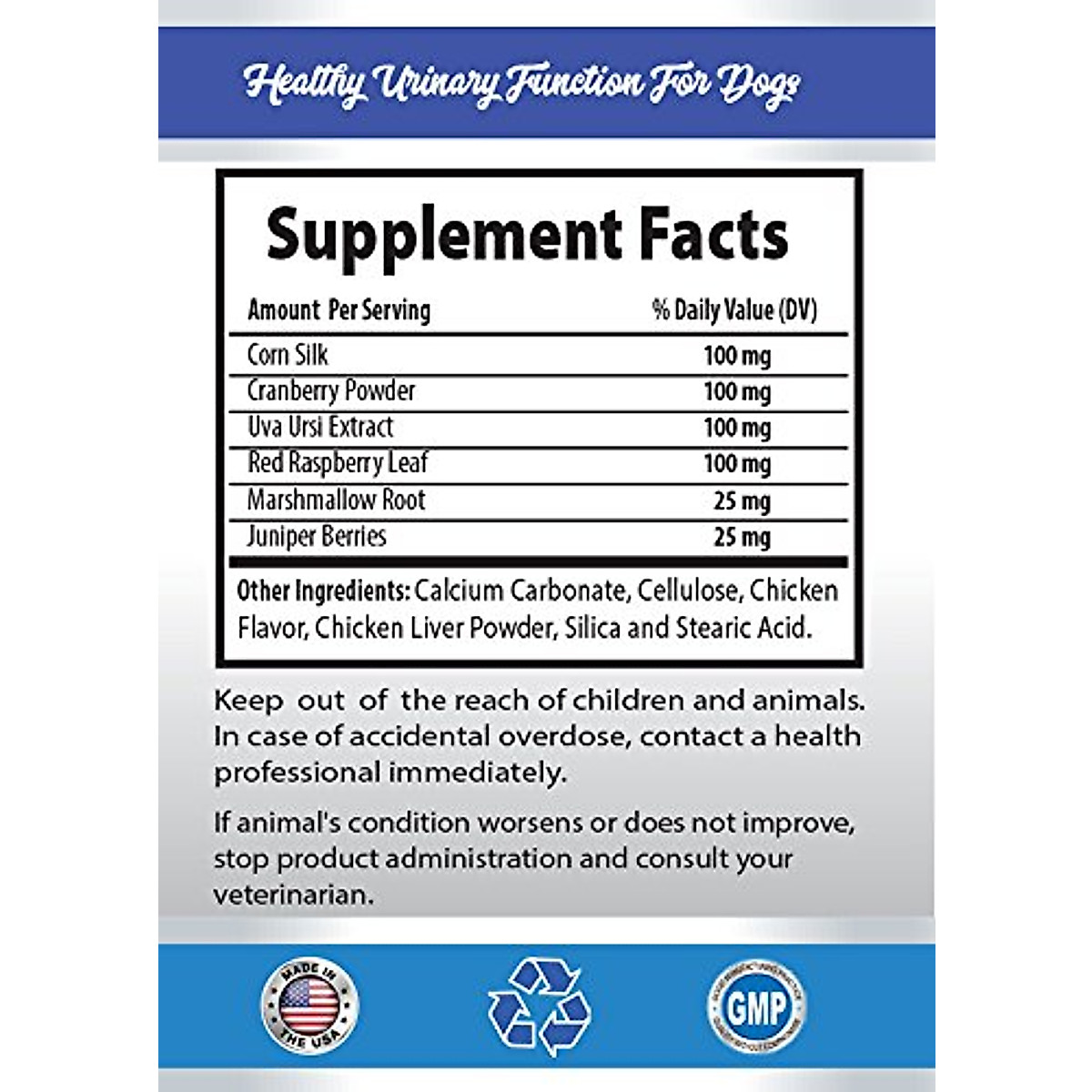 PET SUPPLEMENTS Urinary Tract Supplement for Dogs - Dog Urinary Tract Support - Powerful Complex - Chews - Corn Silk Dogs - 1 Bottle (90 Treats)