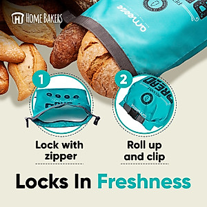 Ameeze Artisan Sourdough Starter Bundle: 24oz Wide Mouth Jar for 3 Loaves and Resusable Bread Bag