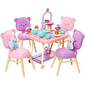 Barbie Tea Party Playset for Preschoolers, My First Tea Party Playset and Accessories, Preschool Toys and Gifts, Tea Party with 18 Storytelling Pieces, Two Plush Items, from 3 Years, HMM65