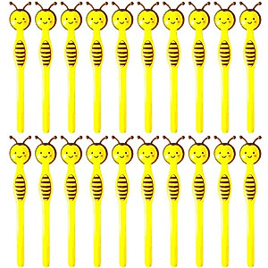 MIAO YUAN 20PCS Cute Bees Gel Pens Bees Pens Bumble Bee Great Party Supplies and School Supplies Party Favors Gift for Child, Women, Coworkers, Hostess and Girlfriend, Black Ink(0.5mm)