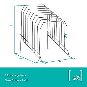 Mindspace Multi Step File Organizer | Stackable Letter Tray | File Holder | The Wire Collection, Silver