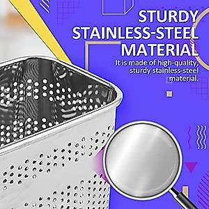 Thelivingstar Kitchen Utensils Drying Rack Stainless Steel Flatware Silverware Caddie Holder Basket Organizer with Hook (Medium-2 Compartments)