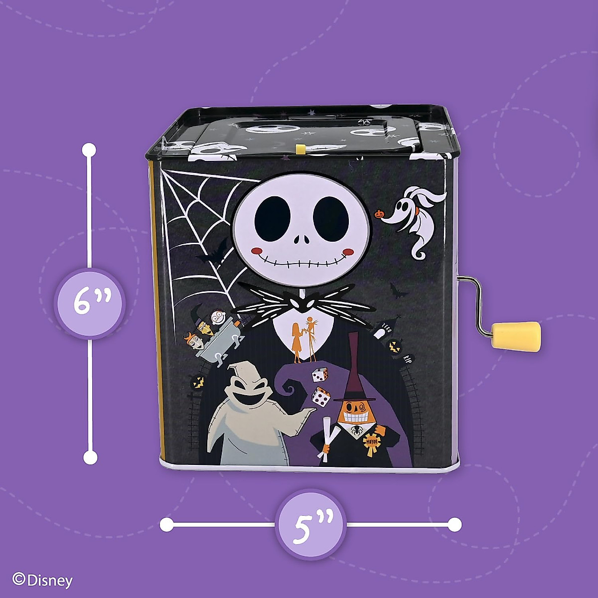 KIDS PREFERRED Disney Baby The Nightmare Before Christmas Jack Skellington Classic Jack in The Box Musical Toys for Babies and Toddlers, 5 Inches