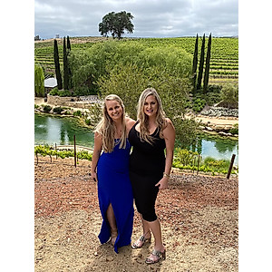 BEAGIMEG Women's Basic Tank Bodycon Sleeveless Solid Casual Long Dress Black