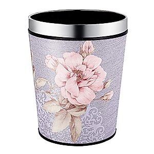YITIANTIAN Wastebaskets Round Waste Bins for A Small Home Or Office Space, Beautiful Desktop Storage Box Trash Can Bathroom Kitchen Bedroom (Color : C, Size : S-6L)