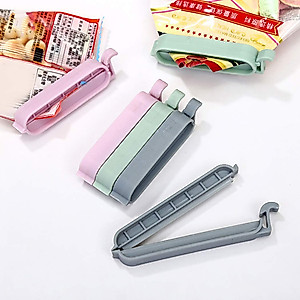 TAMOSH 12 Pcs Sealing Chips Food Bag Storage Clips Colorful for Snack and Tea Bags Sandwich Kitchen Clips Potato Chips Sturdy