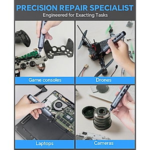 Mini Electric Screwdriver, 70 in 1 Precision Screwdriver Kit with 64 S2 Magnetic Bits, 5 Torque Levels, LED Screen Display, Rechargeable Power Screwdriver, Precision Work Set for Laptop Phone Watch