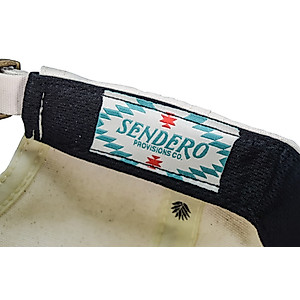 Sendero Provisions Co. Shootin Hand Hat Screen Printed Strapback Cap Off-White, One Size