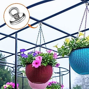 E BAVITE Magnetic Hooks, 100 LB（45KG） Heavy Duty Magnetic Hooks with Countersunk Hole Eyebolt, Perfect for Home, Kitchen, Workplace, Office and Garage, Pack of 10