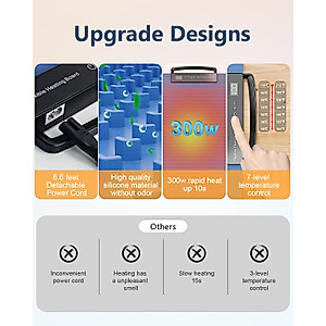 Food Warming Mat for Electric Warming Tray: 24H Timer Full Surface Heating Food Warmer - 7 Temperature Portable Food Warming Mat for Buffet - Silicone Heating Mat for Parties and Daily Use