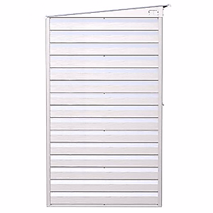 Arrow Shed Select 8' x 4' Outdoor Lockable Steel Storage Shed Building, Flute Grey