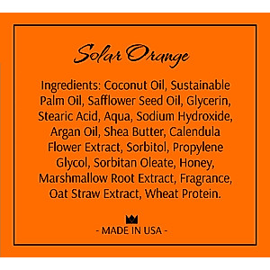 Alien Shave Premium Shaving Soap For Men (Solar Orange). Powered with Coconut Oil & Glycerin 4 Oz (1-Pack)