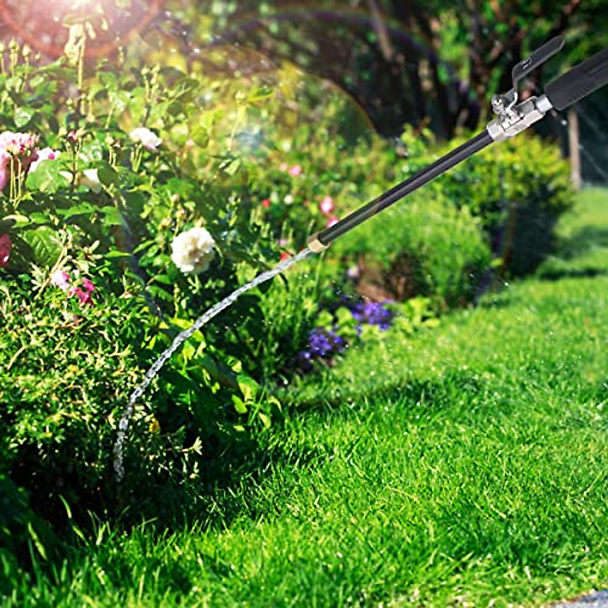 Hydro Jet High Pressure Power Washer Gun Heavy Duty Metal Watering Wand Sprayer Hydro Jet Washer Wand Hydrojet Power Washer 2 Nozzles for Window Car Cleaning Outdoor Washing