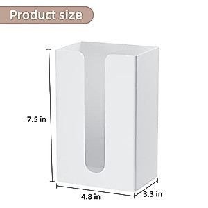 SUBEKYU Magnetic Dryer Sheet Holder for Laundry Room,Iron Dryer Sheet Dispenser for Laundry Storage Containers and Decor, Clear Dryer Sheet Box for Kitchen,White