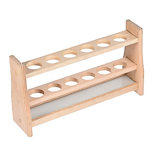 uxcell Wooden Test Tube Holder Rack 6 Wells for 100ml Centrifuge Tubes