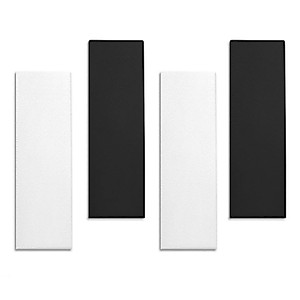 Acoustic Panel White | Fiberglass 2-pack | Professional sound absorbing Panel | Decorative sound proof panel | wall panel (36x13x2 in) - White