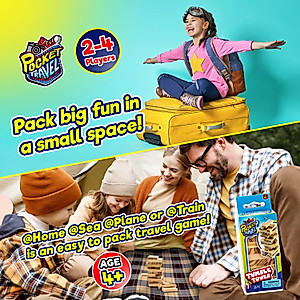 JA-RU Mini Travel Size Tumble Tower (1 Toy Pack) Real Wooden Building Blocks. Team Sports for Kids. Puzzle Desktop & Tabletop Family Games. Stocking Stuffers. 3276-1A