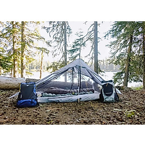 Six Moon Designs Ultralight Gray Haven Tarp and Haven NetTent Bundle - Includes, 2 Person, 18 oz. Haven Tarp and 16 oz. 2 Person Haven NetTent