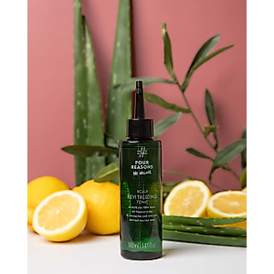 Four Reasons Original Scalp Revitalizing Tonic- Moisturizing & Calming Anti-Itch Hair Tonic With Tea Tree Oil and Aloe Vera For Dry, Flaky, Itchy Scalp - 100% Vegan & Cruelty Free - 5.07 fl.oz
