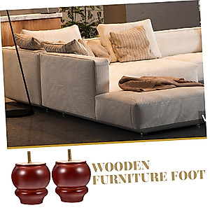 Yardenfun 2pcs Table Legs Desk Legs Furniture Legs Small Table Leg Wood Couch Legs Wooden Sofa Feet Small Furniture Wooden Leg Wooden Dresser Leg Extenders 8 Cm Solid Wood Sofa Legs