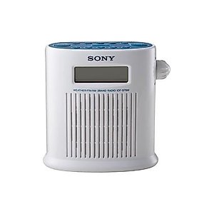 Sony ICFS79W AM/FM/Weather Band Digital Tuner Shower Radio (White)