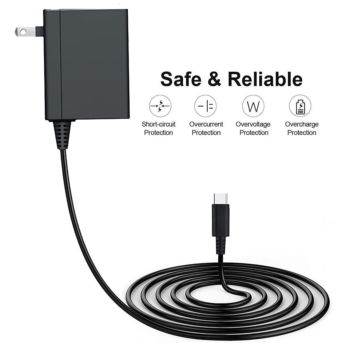 Switch Charger - Fast Charger AC Adapter for Nintendo Switch Dock/Switch and Pro Controller with Type C Charging kit (Support TV Mode)
