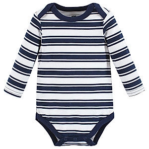 Hudson Baby Unisex Baby Cotton Long-Sleeve Bodysuits Mamas Boy, 3-6 Months