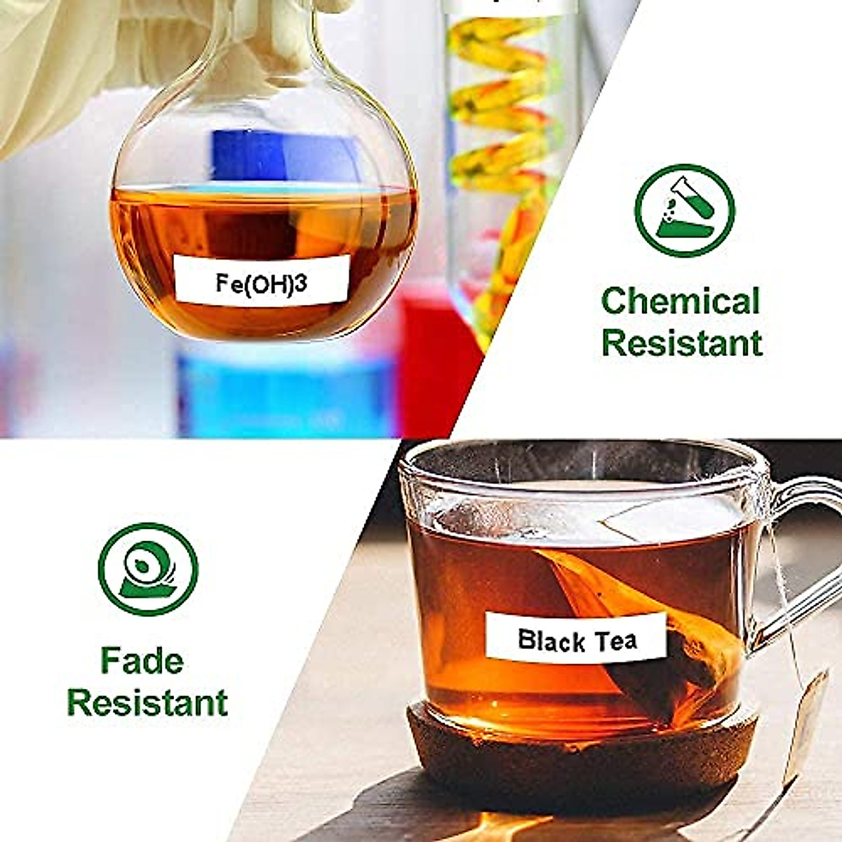 3 Pack 18mm + 4 Pack 12mm Replacement for Brother P-Touch Label Tape TZe-231 TZe-241 12mm 0.47 Inch / 18mm 3/4 Inch Laminated Black on White for PT D210 H100 1280 1230PC, 26.2 Feet 8m, 7-Pack