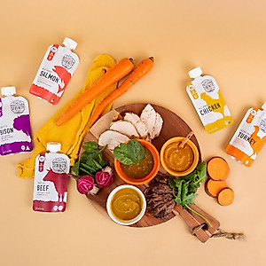 Serenity Kids 6+ Months Baby Food Pouches Puree Made With Ethically Sourced Meats & Organic Veggies | 3.5 Ounce BPA-Free Pouch | Free Range Turkey, Sweet Potato, Pumpkin, Beet | 1 Count