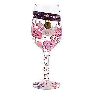 Enesco Wine Glass Love My Cat, Multicolor