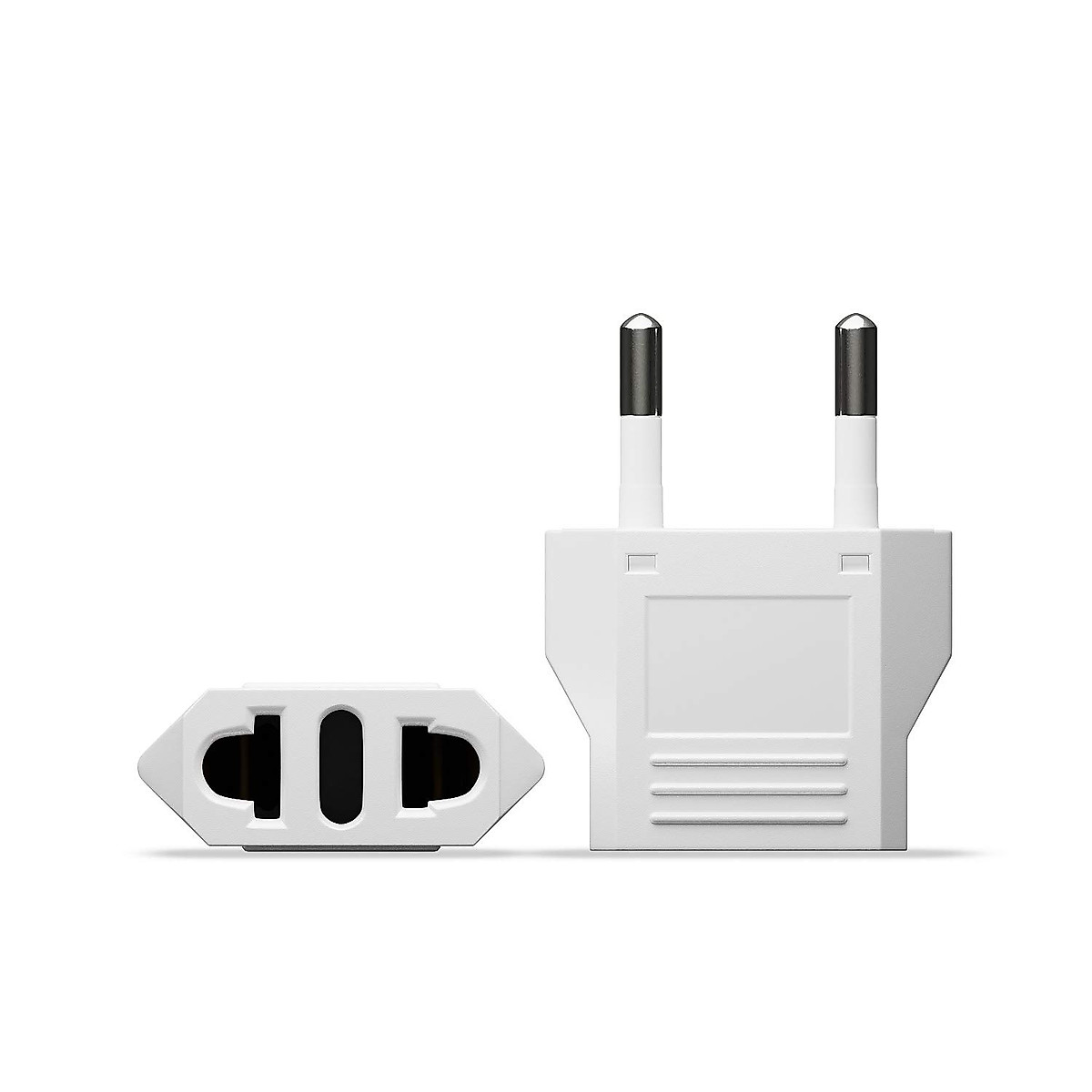 Unidapt 2-pack Europe Travel Plug Adapter, USA to European Plug Adapters, Travel from US Canada America Mexico to EU Europe Italy France Germany Spain Outlets, Type C Pin Converter, 220V Power Plugs