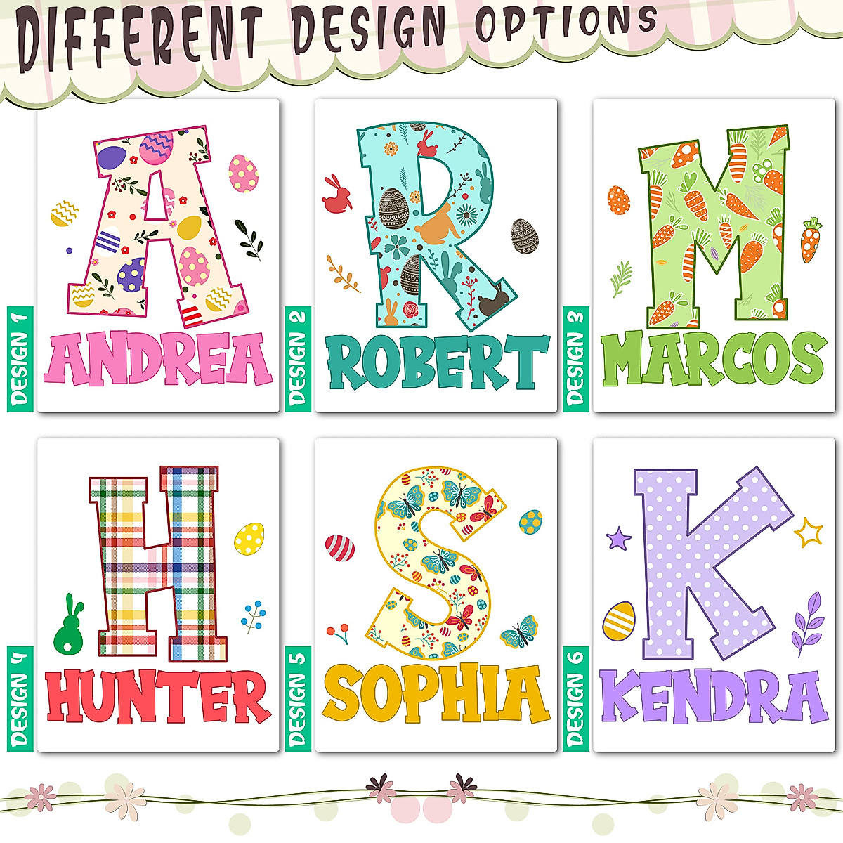 Personalized My First Easter Baby Onesie w/Name - 9 Design Customize 1st Boy Outfits Gifts Custom Girl Outfit Bunny Clothes Kids Bodysuit Newborn 6M 12M 18M 24M C1, White