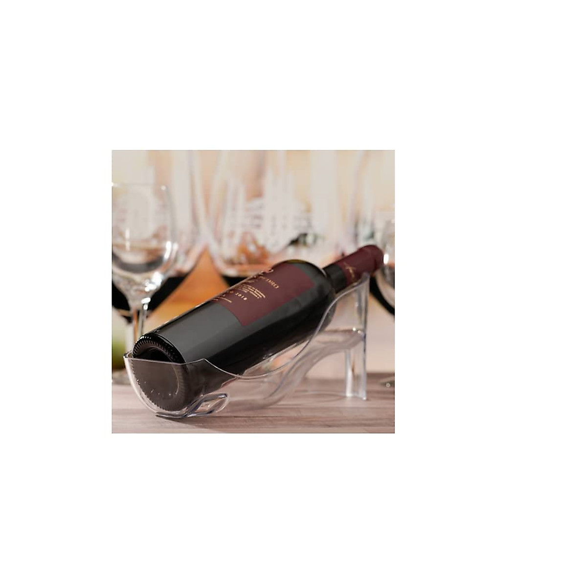 Fridge Wine Saver – Refrigerator Wine Bottle Holder. Elegant Wine Storage, Organizer for Opened Bottles in Fridge or Table-top. Wine Rack for Standard Size and Large 1.5L Wine Bottles (750 ML)