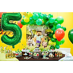 40 Inch Huge Dark Green Numbers 5 Balloons Decorations Birthday Party Supplies Helium Foil Mylar Big Digital 0-9 Summer 2022 Graduation Anniversary Celebrations(Emerald Green 5 balloon)