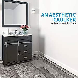 Art3d Self Adhesive Vinyl Floor Transition Strip, Laminate Floor Strip Floor Flat Divider Strip for Joining Floor Gaps,Carpet Threshold Transition,Floor Tiles（4 FT, 1.57in, Gray）