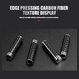 Hawyet 4 PCS Automobile Door Lock Knobs, Carbon Fiber Vehicle Door Pull Pins, Door Bolt Decorative Modification Covers, Car Interior Products, for Most Cars, Trucks and Van (Carbon Fiber)