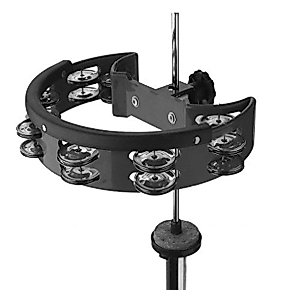 Stagg TAB-D BK Half Moon Plastic Base Hi-Hat Tambourine with 16 Jingles - Black
