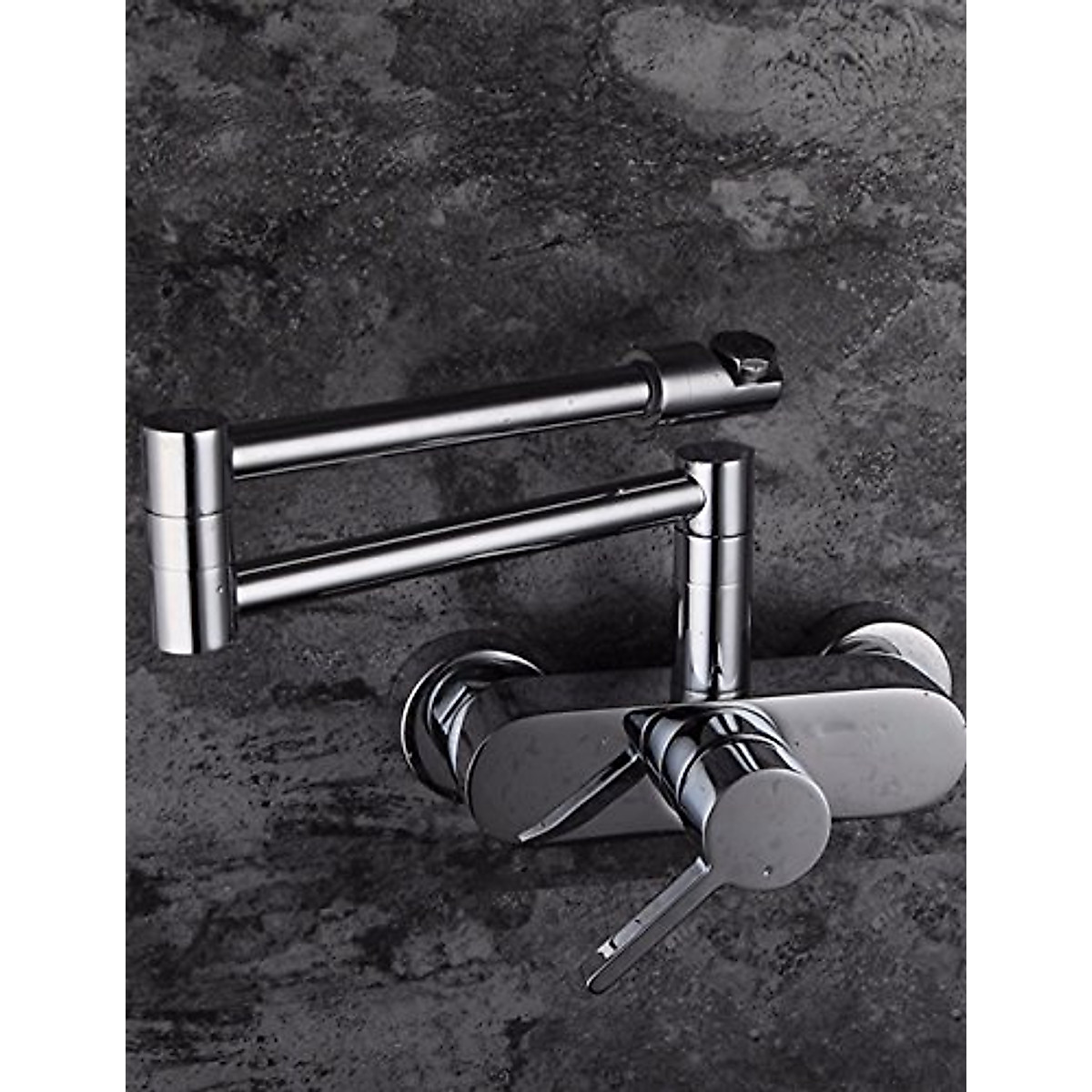 SJQKA-Faucet All copper wall type sink, sink, hot and cold kitchen faucet, dish basin, rotary folding faucet